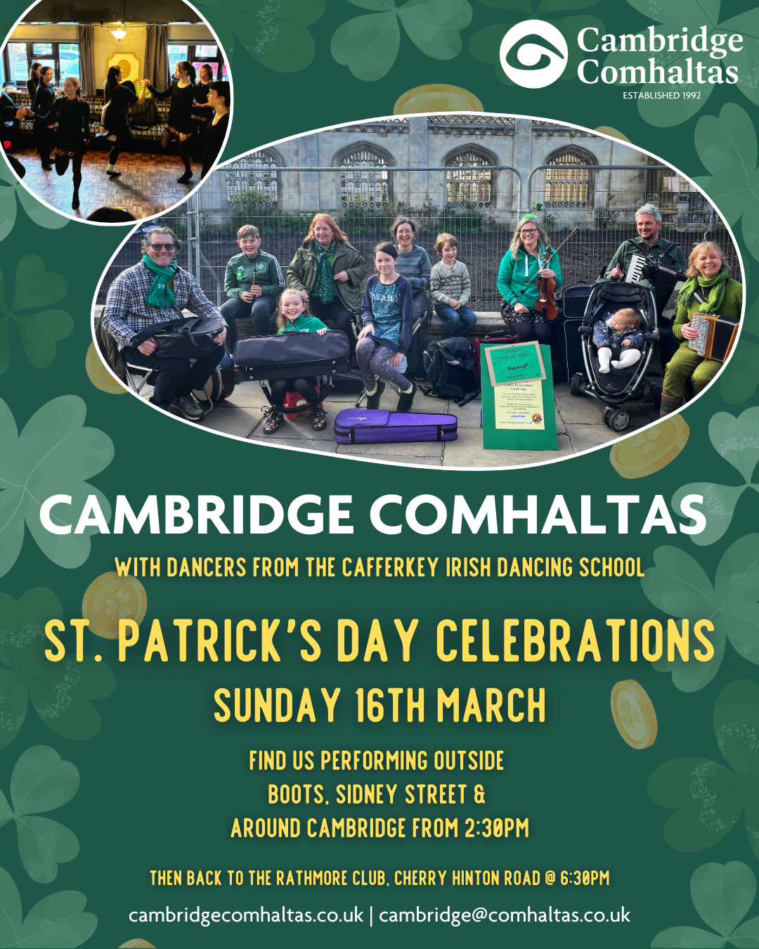 St. Patrick’s Day Busking – Cambridge – Sunday 16th March - Cambridge ...